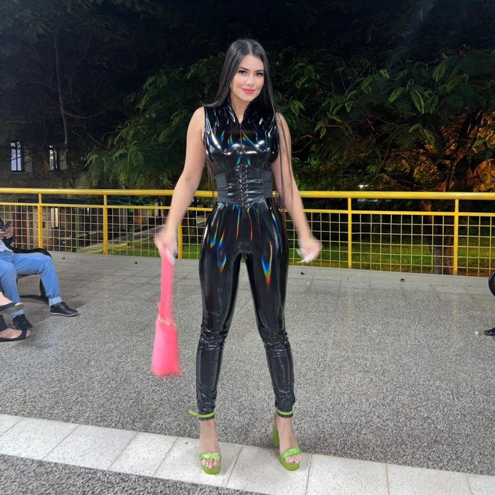 Gracias a su extravagante traje, Laurys Diva enfrentó un pequeño ...